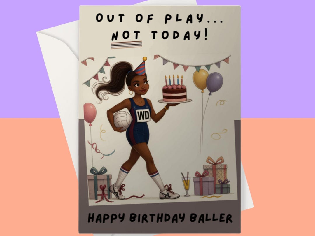 Funny Netball Birthday Card for Wing Defender: A5 - Etsy