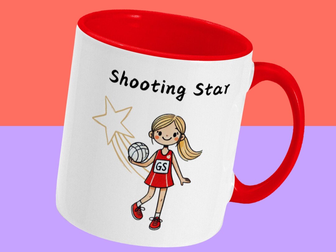 Kids Netball Player Mug Netball Team Goal Shooter Mug Gift for Netball ...