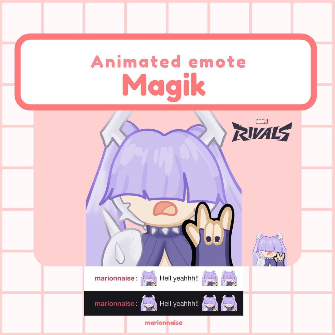 Magik Animated Emote for Twitch & Discord – Marvel Rivals Cute Chibi ...