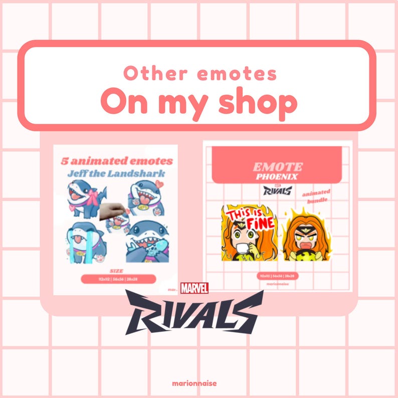Marvel Rivals Animated Emotes Pack (9 + 2 Bonus) | Cute Twitch Emotes ...