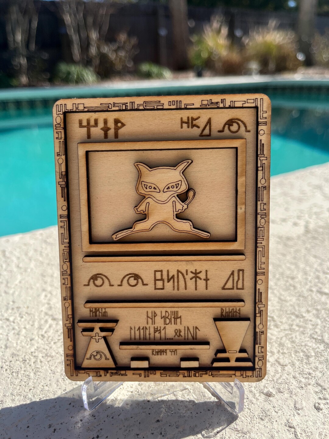 Ancient Mew Pokémon - Laser Cut Wood Card - 151/151 - Laser Cut ...