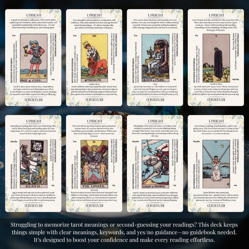 Beginner Tarot Deck With Explanations, Beginner Tarot Cards With ...