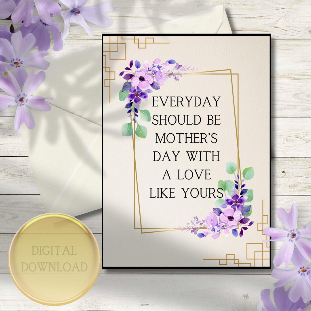 Printable Mother's Day Card Love Like Yours Sentimental Mother's Day ...