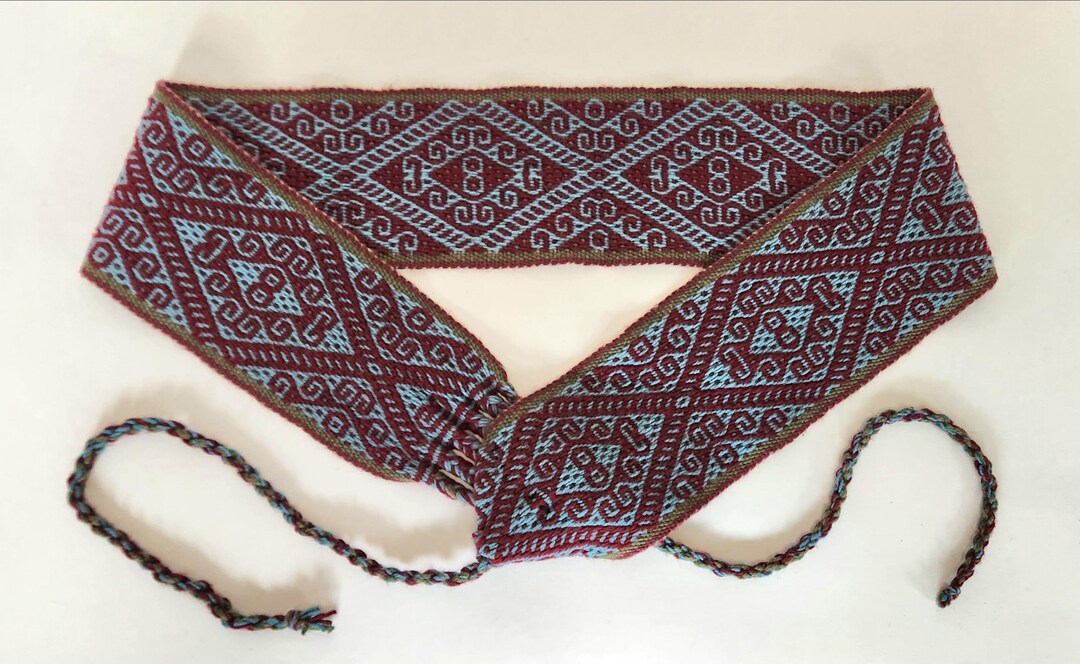 Handwoven Chumpi Belt – Peruvian Botanic Dye Sash - Taillenshärpe ...