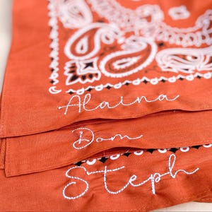 Personalized Bachelorette Party Favor Bandana Keepsake Embroidered Name ...