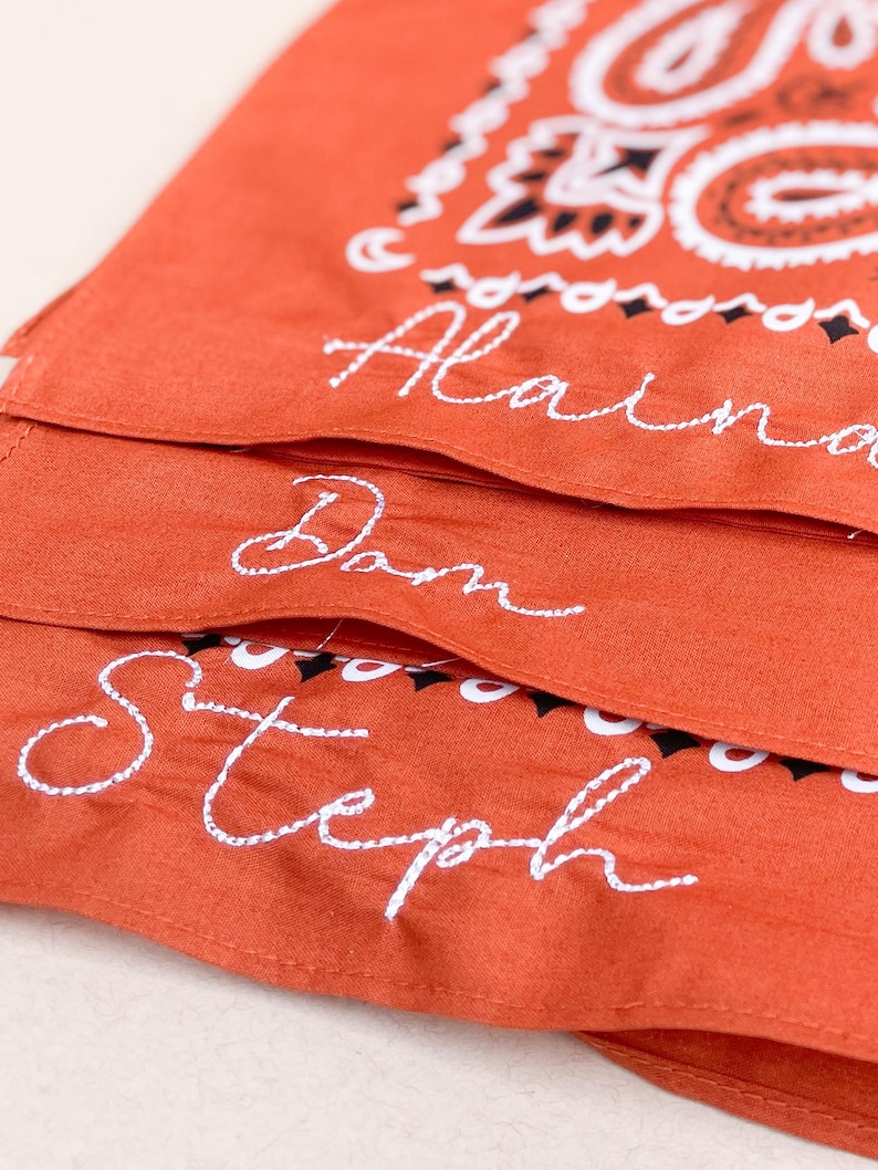 Personalized Bachelorette Party Favor Bandana Keepsake Embroidered Name ...