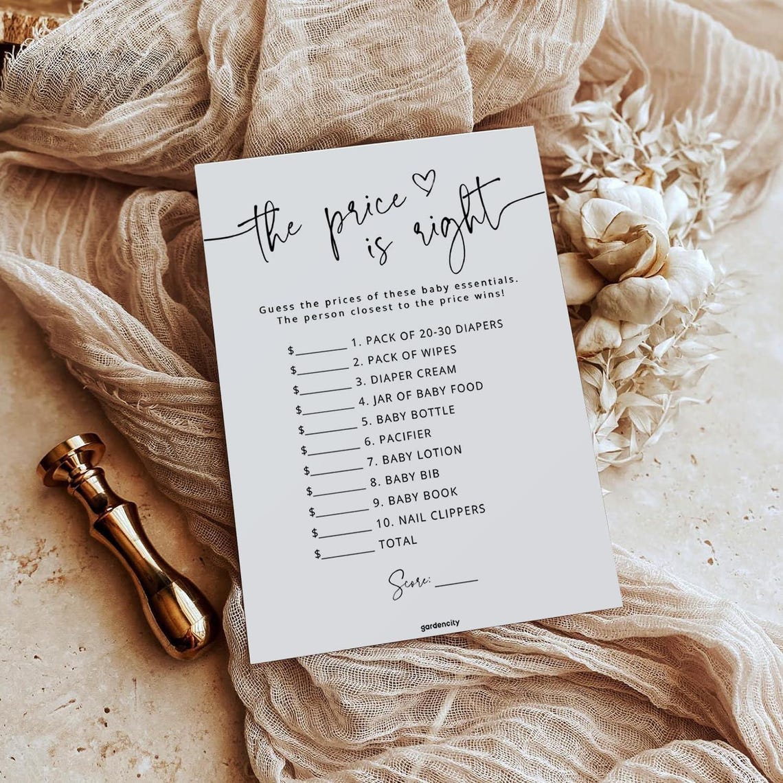 Price is Right Baby Shower Game – Guessing Game (digital Download) - Etsy