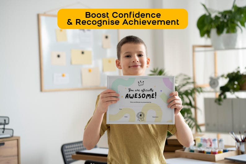 Editable Completion Certificate Template, Printable Award (PDF) - Etsy