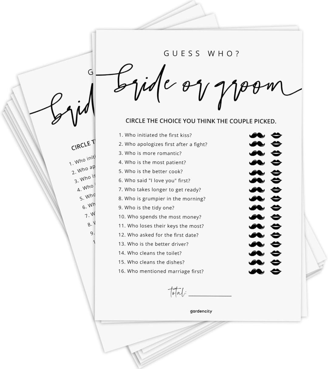 Bride or Groom Game: Funny Bridal Shower Quiz (PDF Download) - Etsy
