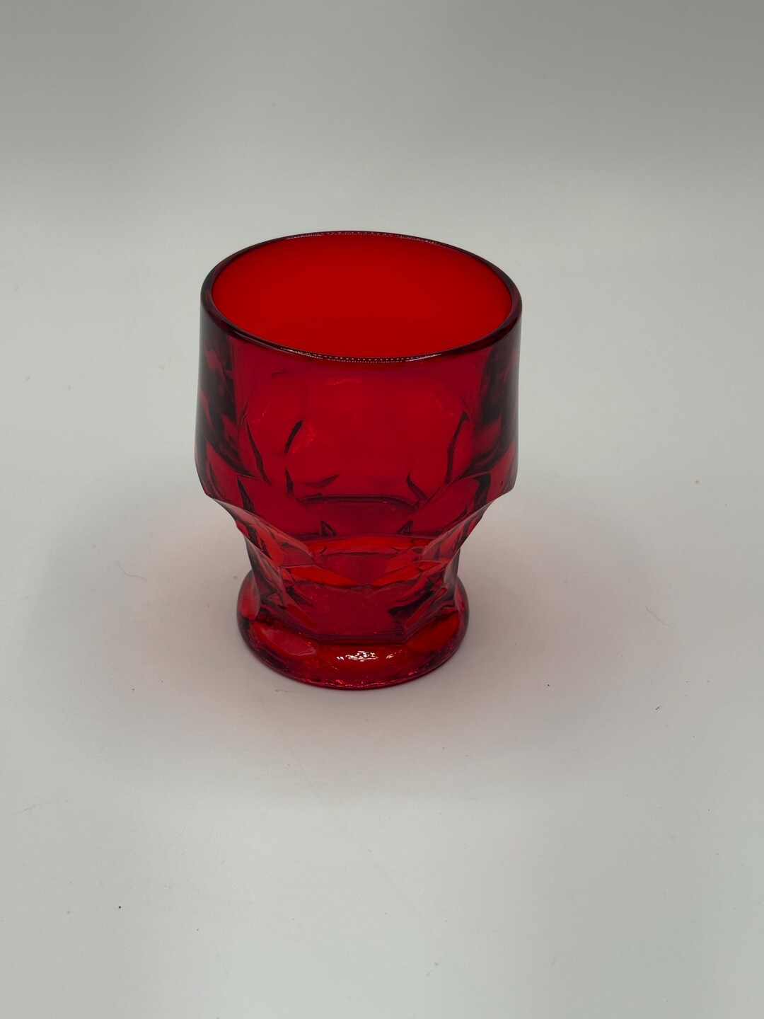 Red Pressed Honeycomb Design Patteon Georgian Ruby Red Discontinued ...