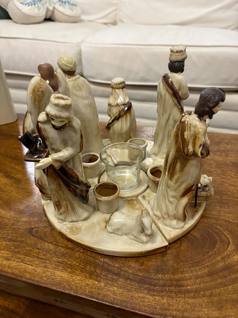Porcelain Circular Nativity Scene Advent Candle - Etsy Canada