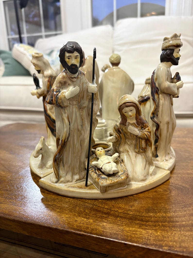 Porcelain Circular Nativity Scene Advent Candle - Etsy Canada