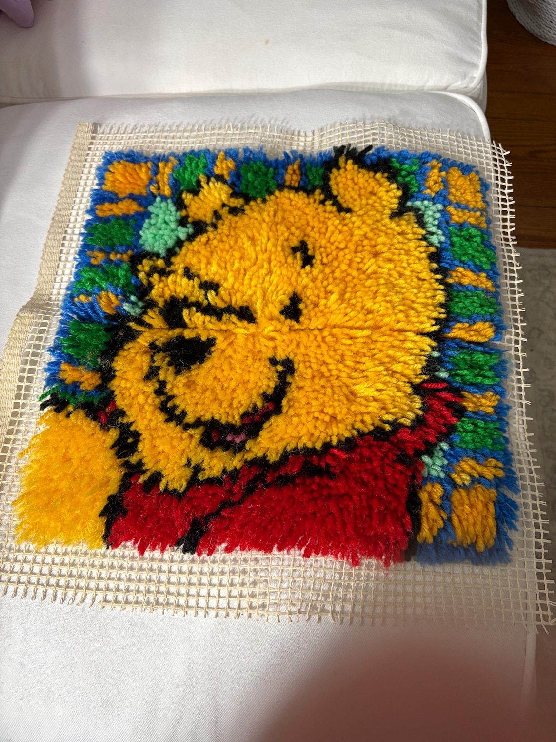 Completed Winnie-the-pooh Latch Hook Craft 12x12” - Etsy