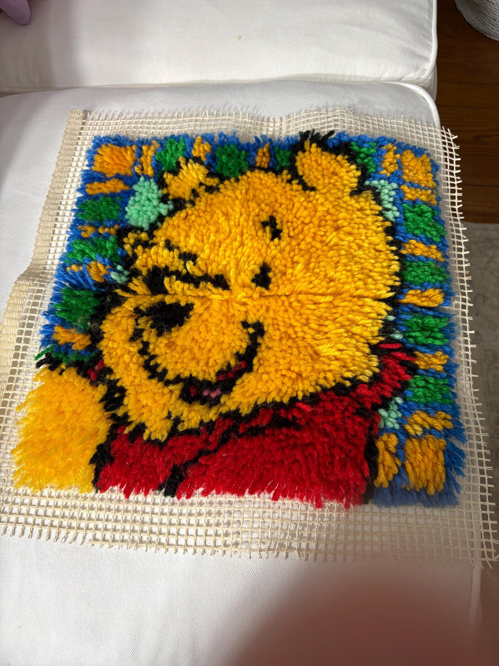 Completed Winnie-the-pooh Latch Hook Craft 12x12” - Etsy