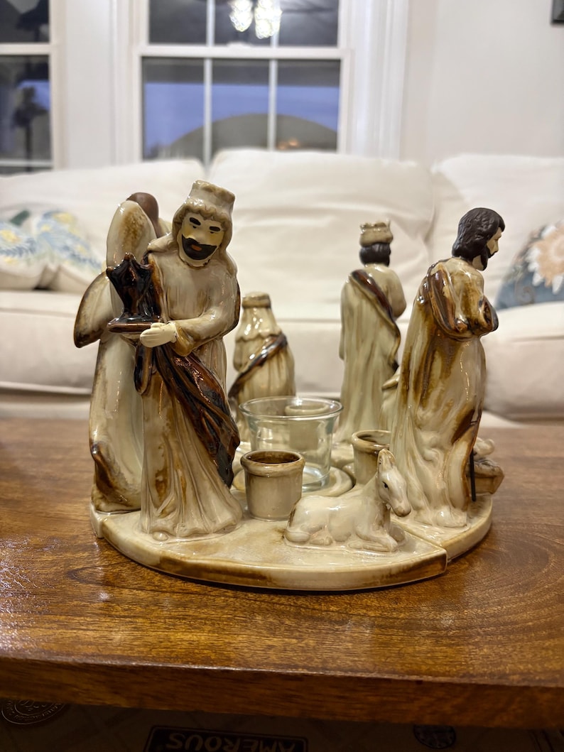 Porcelain Circular Nativity Scene Advent Candle - Etsy Canada