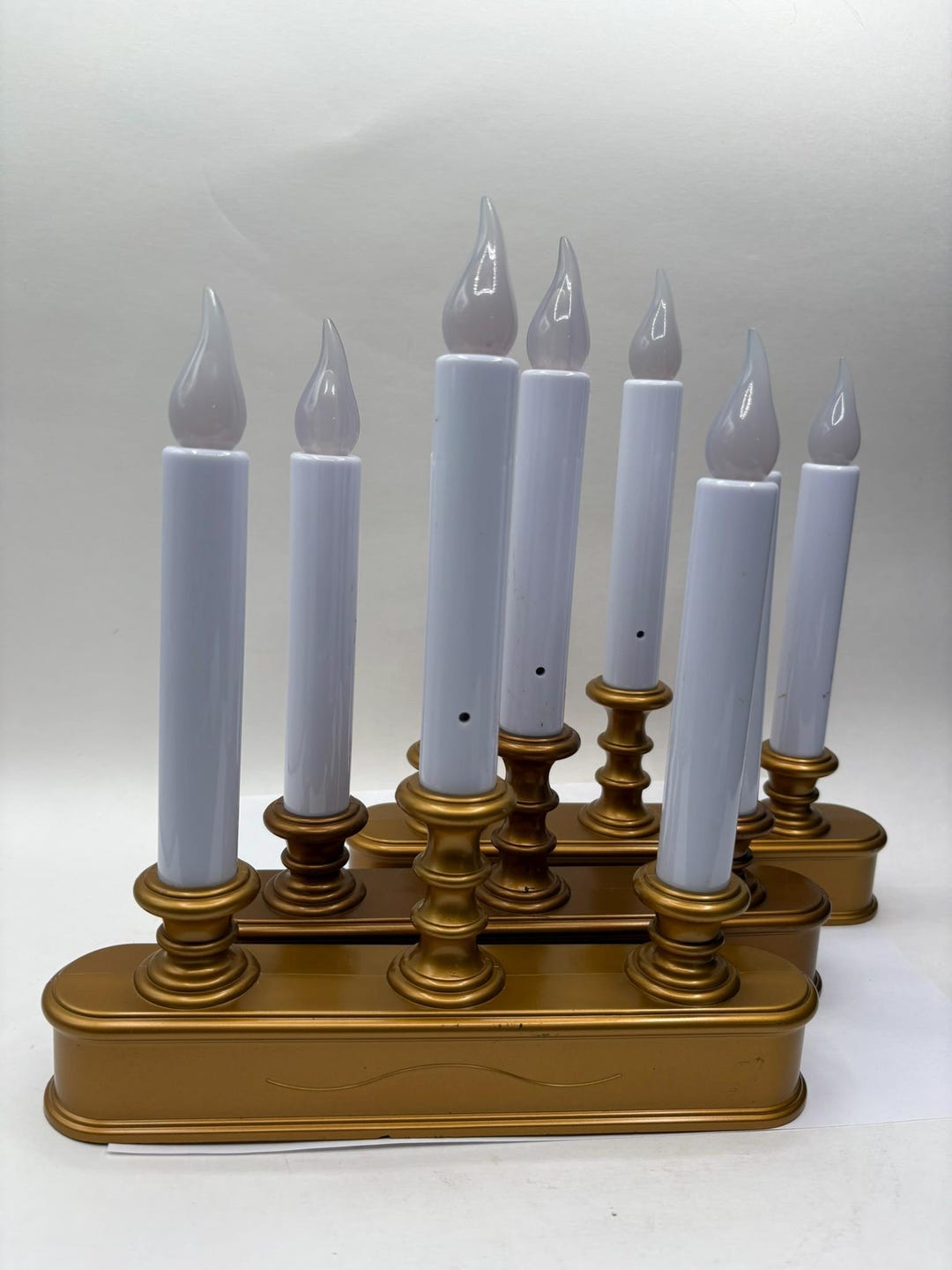 CARLON 3 Light Candle Window Mantel Battery Lot of 2 Flicker Triple ...