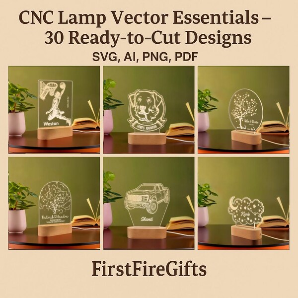 Cnc Lamp - Etsy