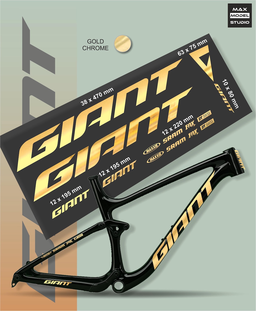 Giant Decal Stickers on Bike. Giant Decals - Etsy