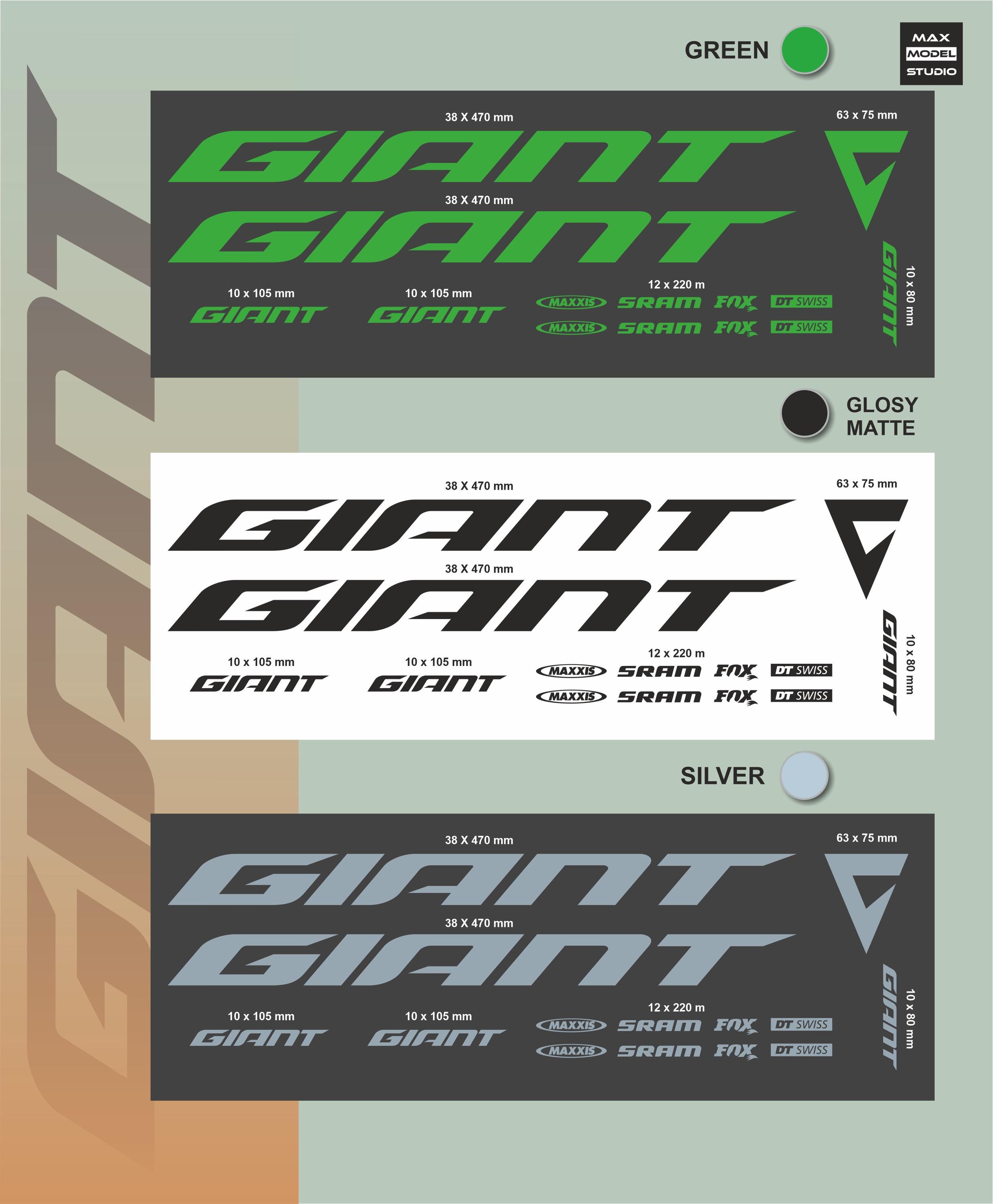 Giant Decal Stickers on Bike. Giant Decals - Etsy UK