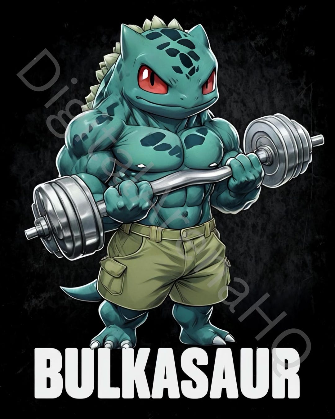 Bulkasaur PNG | Bulbasaur Lifting Barbell | Gym Fitness Pokemon Art ...