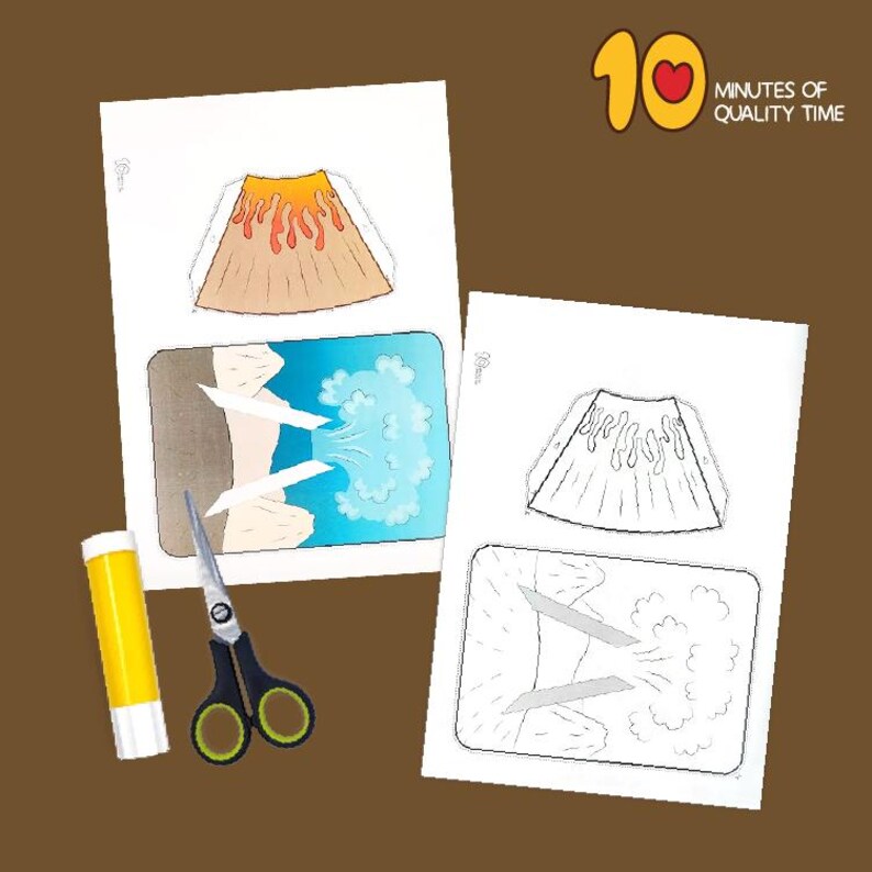 3D Volcano Craft - Etsy