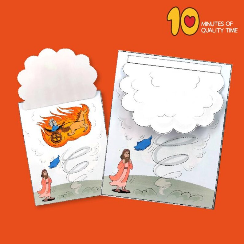 Elijah Taken up to Heaven - Sunday School Bible Craft - Etsy