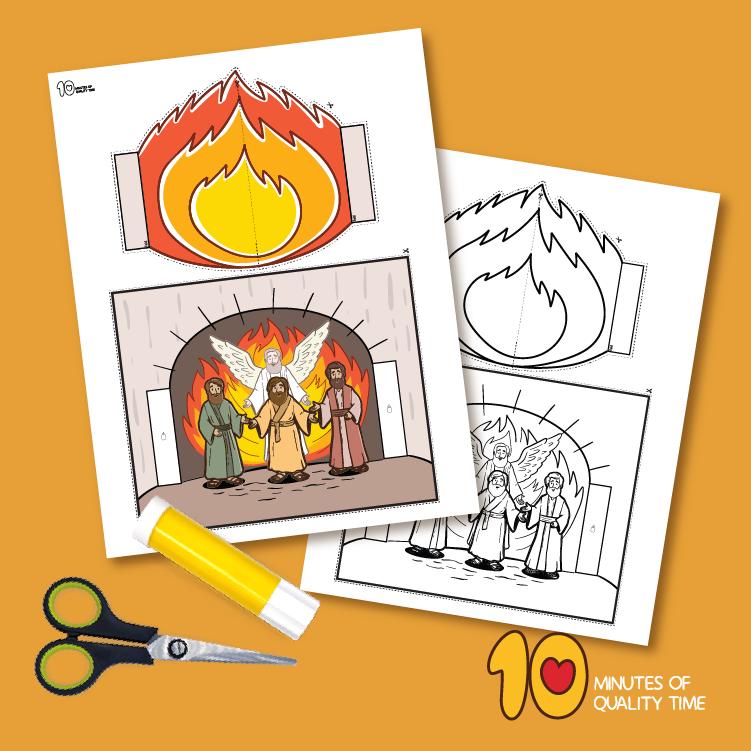 Shadrach Meshach and Abednego in the Fiery Furnace Craft - Etsy