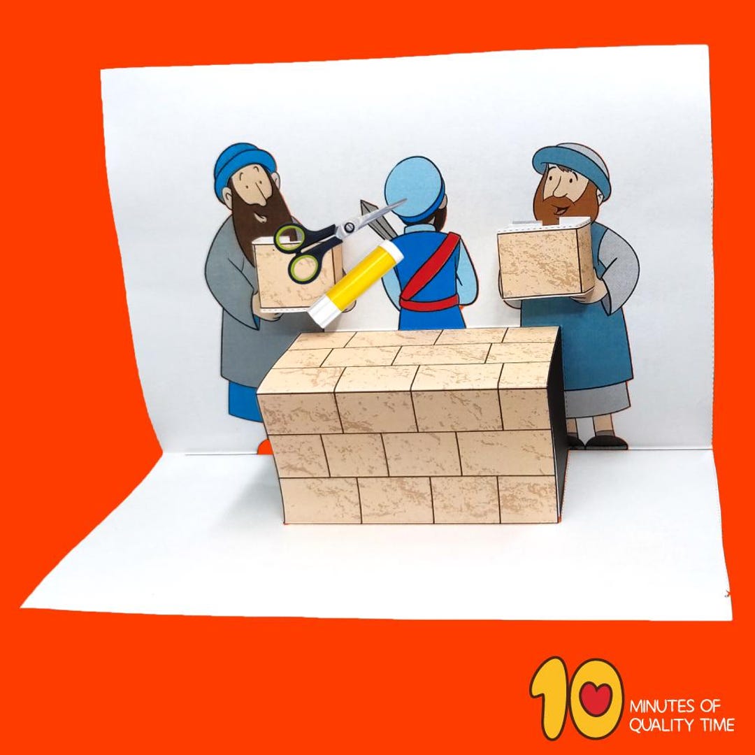 Nehemiah Building the Wall - Bible Paper Craft - Sunday School ...