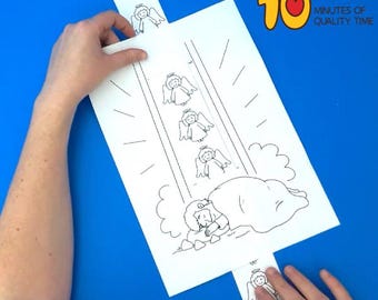 Jacob's Ladder Activity, Sunday School Craft, Bible Lesson for Kids ...