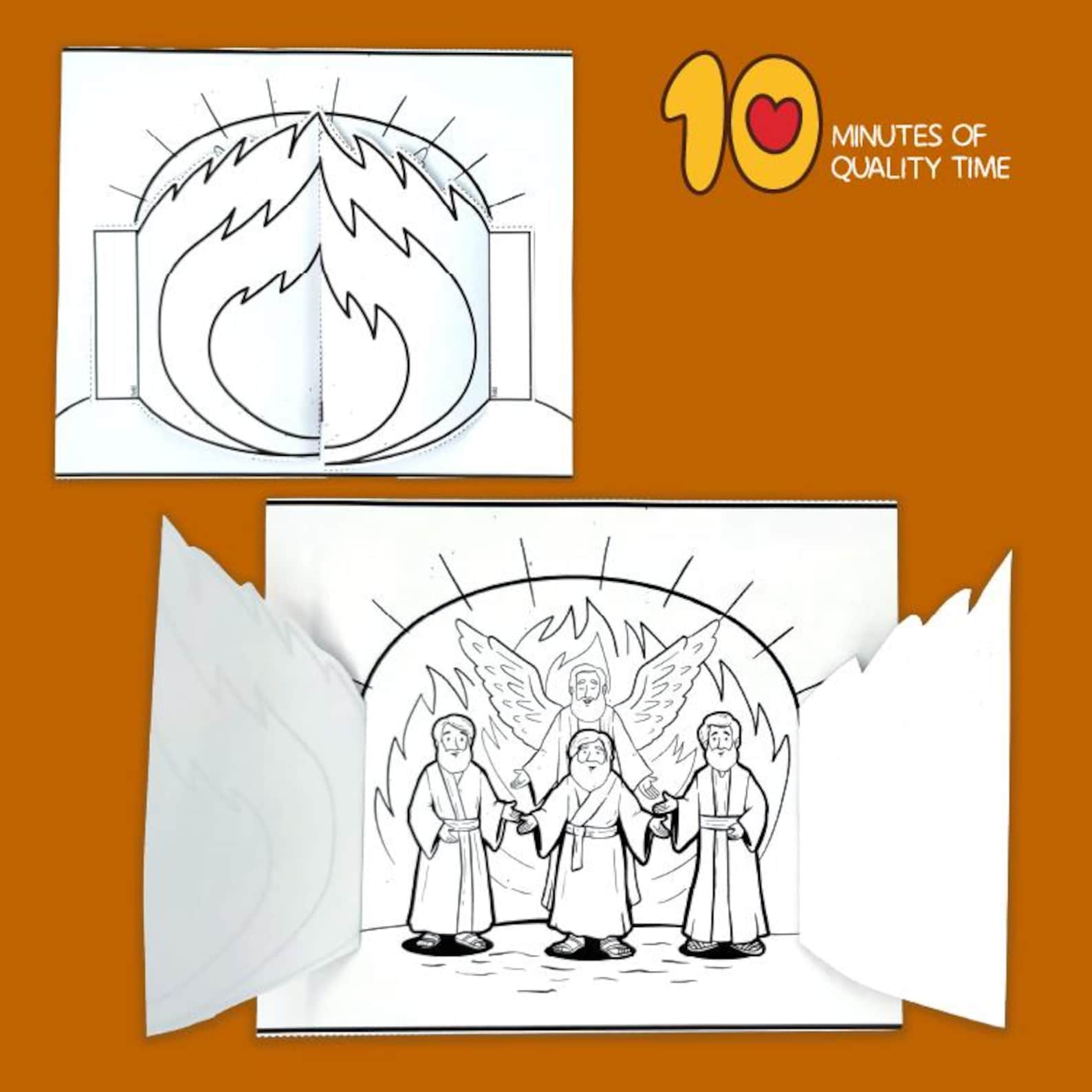 Shadrach Meshach and Abednego in the Fiery Furnace Craft - Etsy