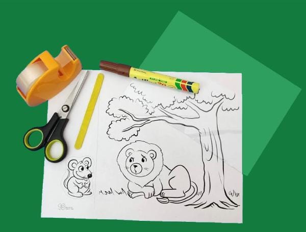 The Lion and the Mouse - Aesop's Fable Activity - Etsy