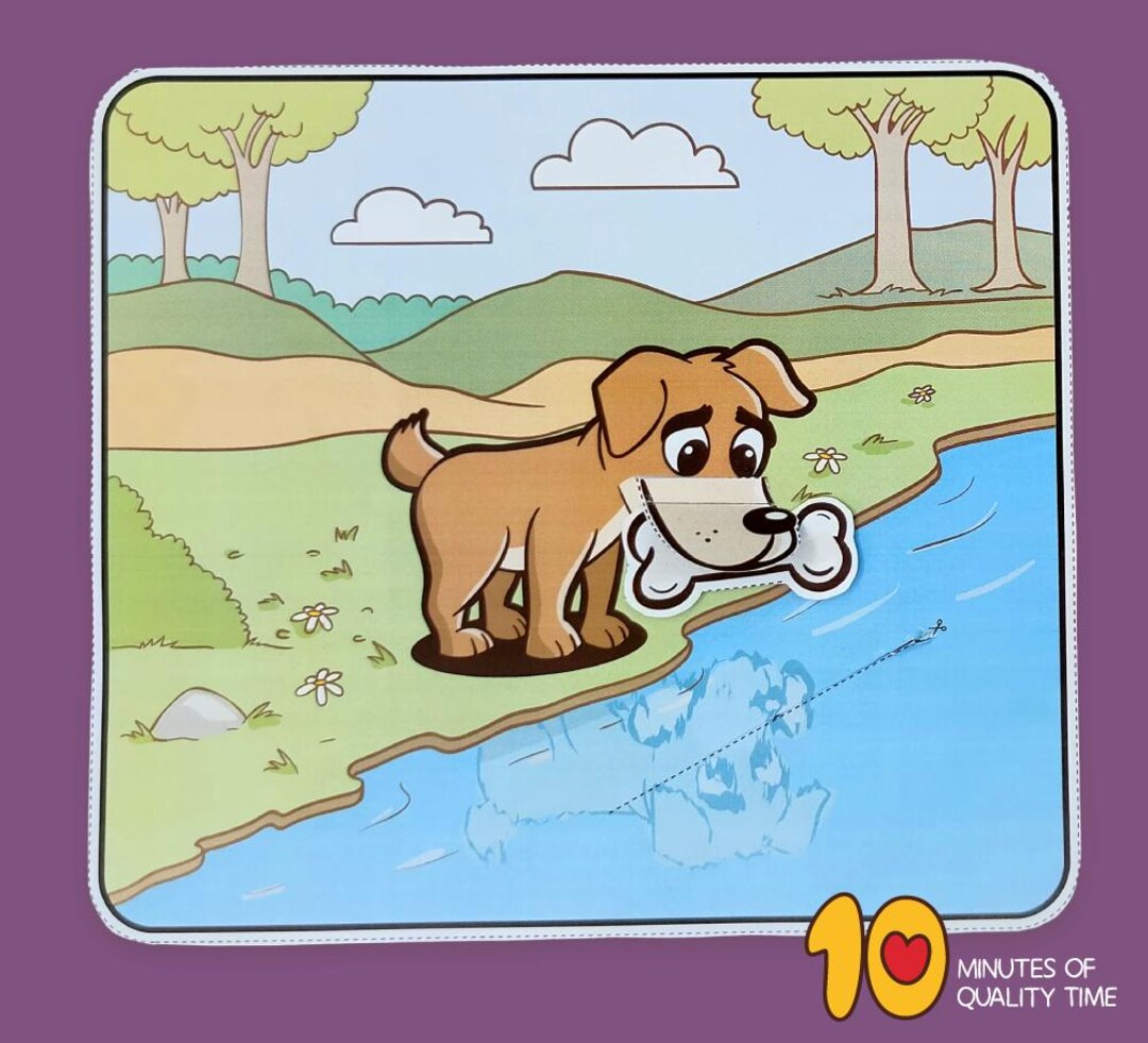 El perro y su reflejo - Fábulas de Esopo - Etsy España