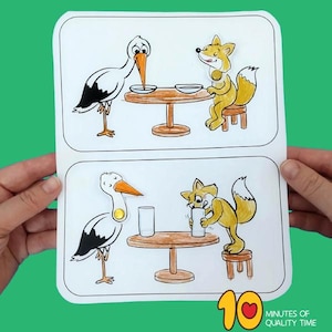 The Fox and the Stork - Aesop's Fable Activity - Etsy