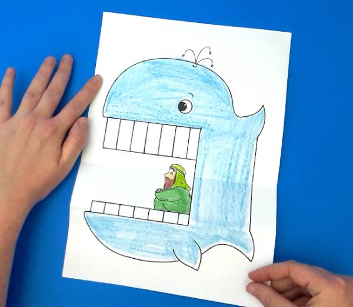 Jonah and the Whale - Bible Craft - Sunday School Activity - Etsy