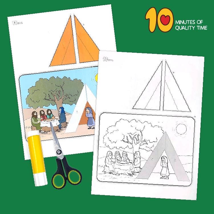 Sarah Laughs – Abraham and the Three Visitors Bible Craft - Etsy