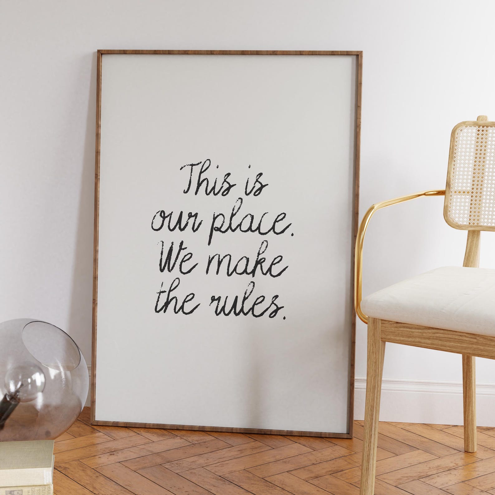 This is Our Place We Make the Rules, Trendy Typography Poster, Neutral ...