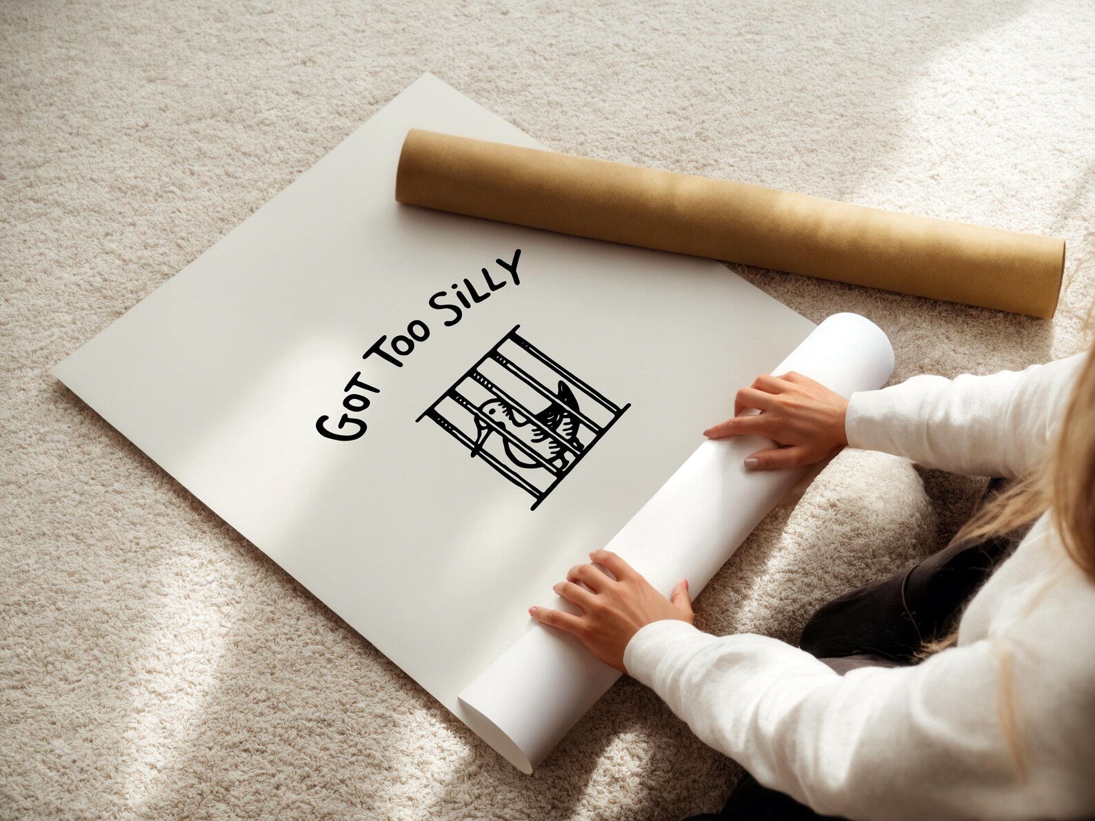 Got Too Silly Goose Poster, Funny Gen Z Living Room Decor, Minimalistic ...