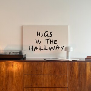 Hugs in the Hallway Print, Hallway Wall Art, Feel Good Prints, Quirky ...