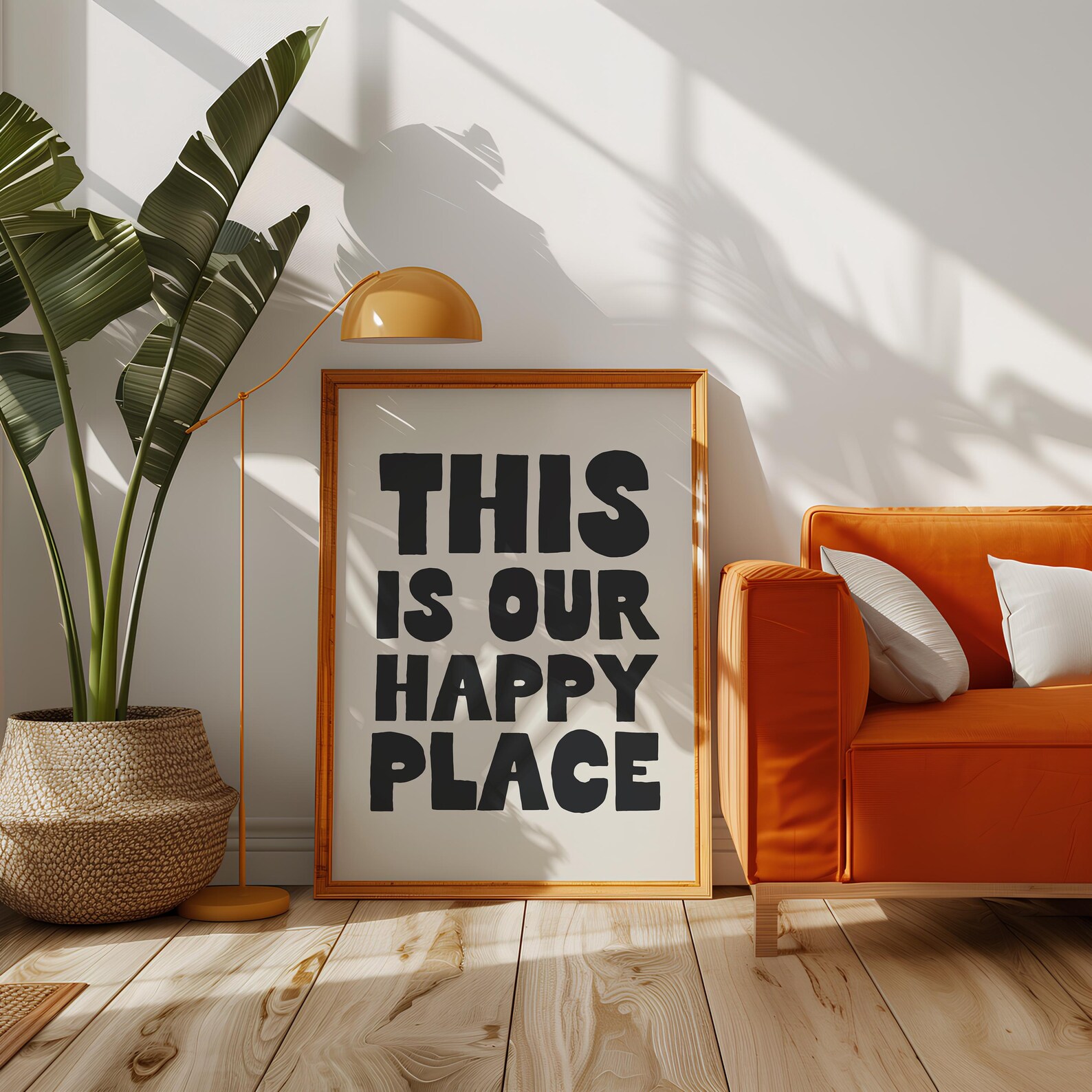This is Our Happy Place Print, Home Quote Art, Trendy Typography Print ...