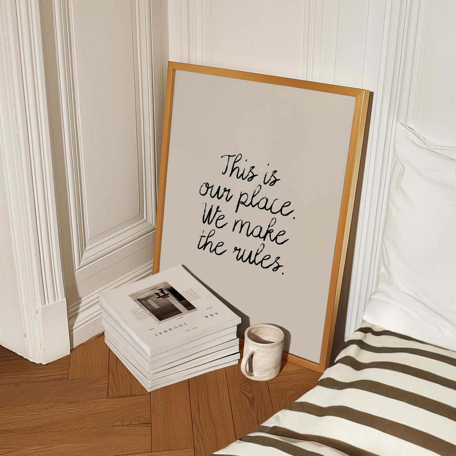This is Our Place We Make the Rules, Trendy Typography Poster, Neutral ...