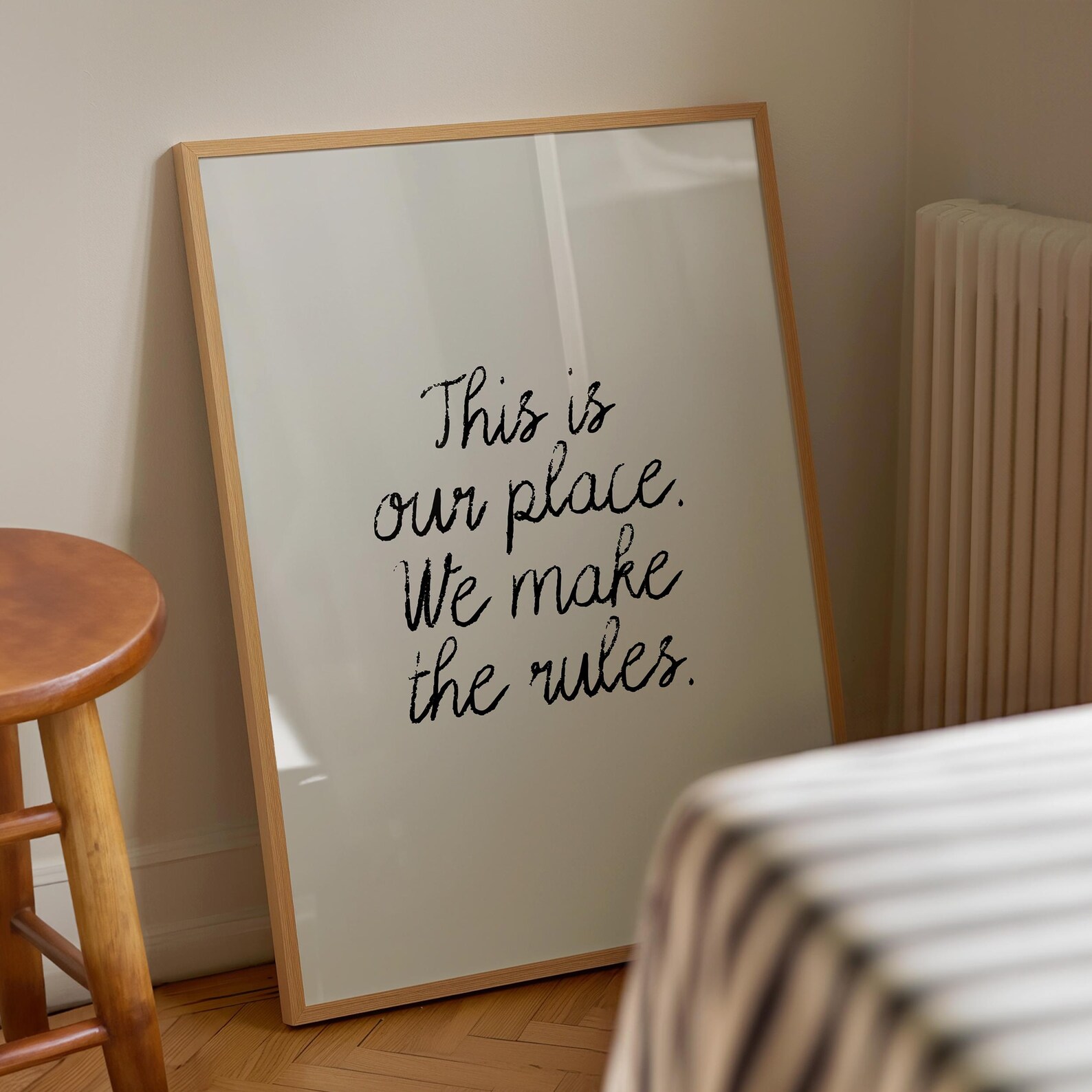 This is Our Place We Make the Rules, Trendy Typography Poster, Neutral ...