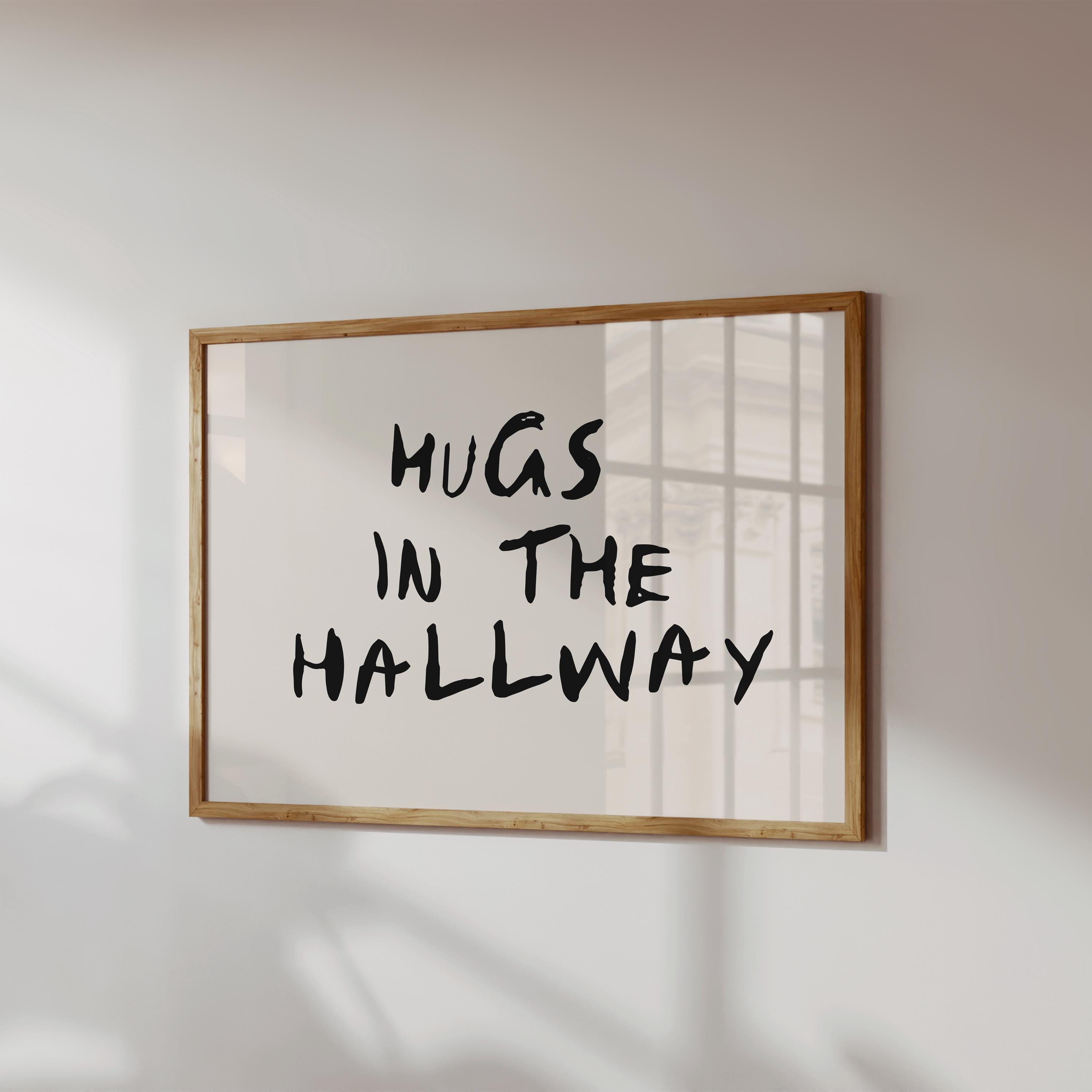 Hugs in the Hallway Print, Hallway Wall Art, Feel Good Prints, Quirky ...
