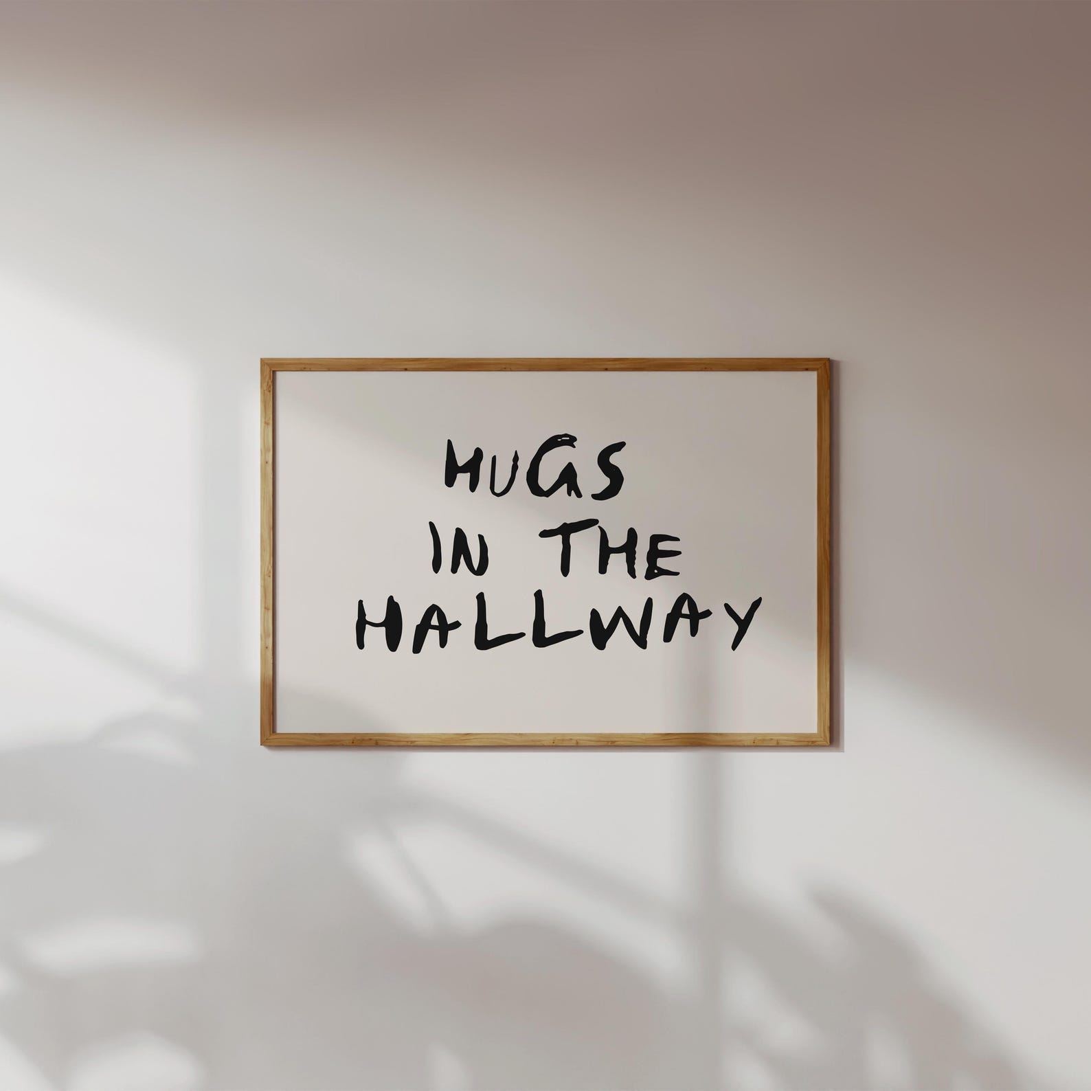 Hugs in the Hallway Print, Hallway Wall Art, Feel Good Prints, Quirky ...
