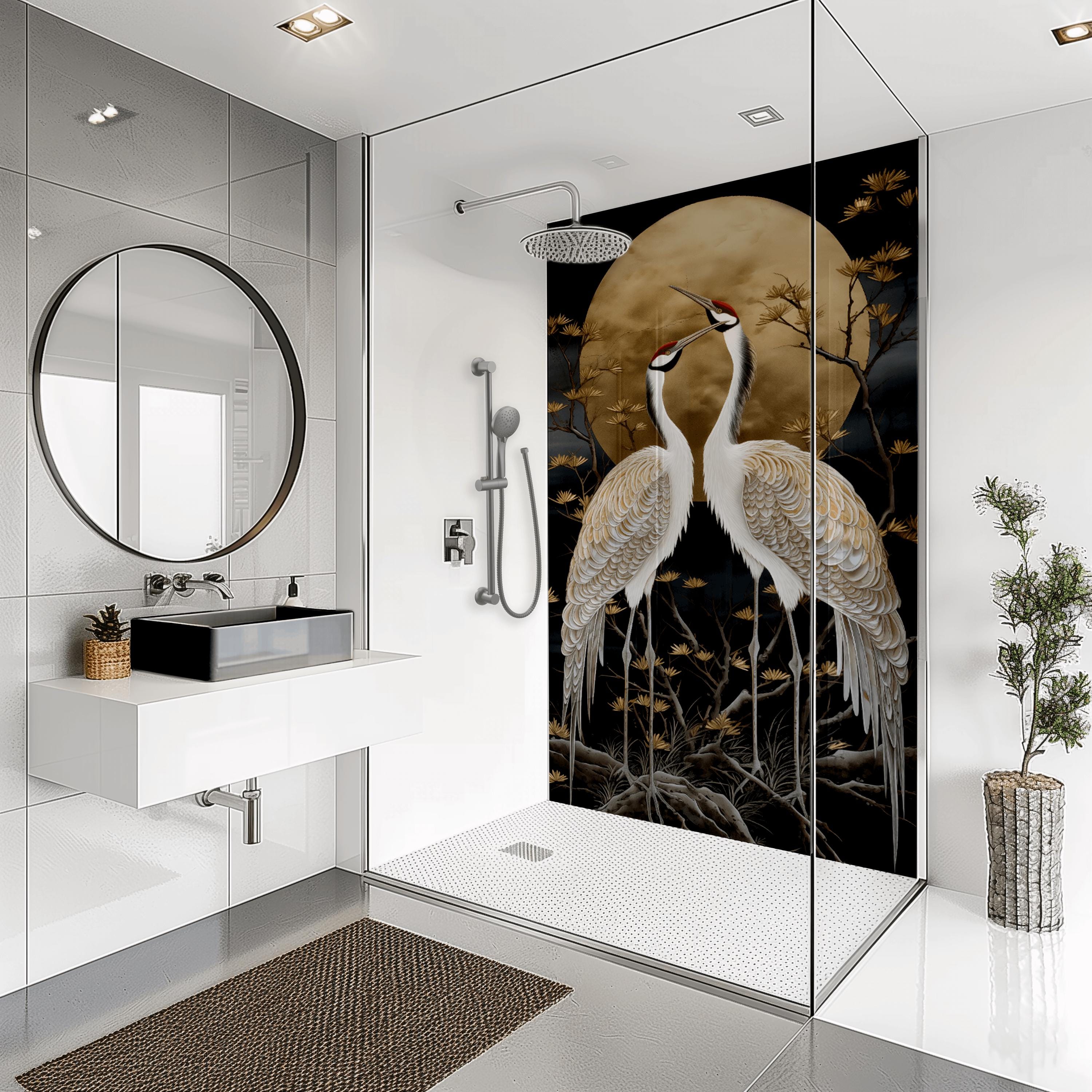 Oriental Midnight Shower Panel Design - Etsy