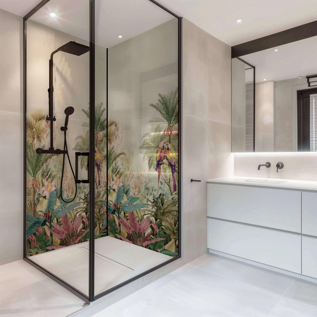 Tropical Oasis Shower Panel Design - Etsy