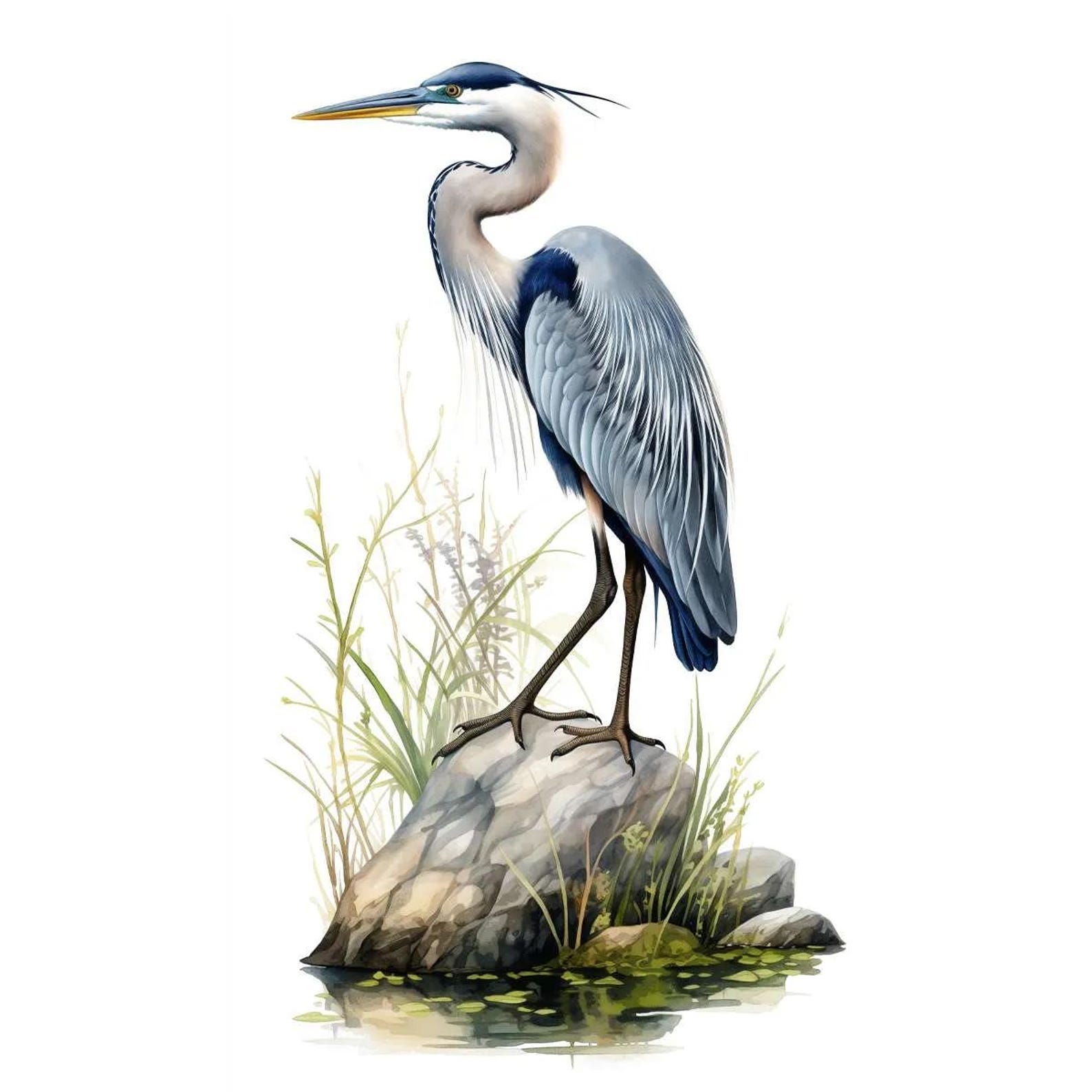 Blue Crane Bird Shower Panel Design - Etsy