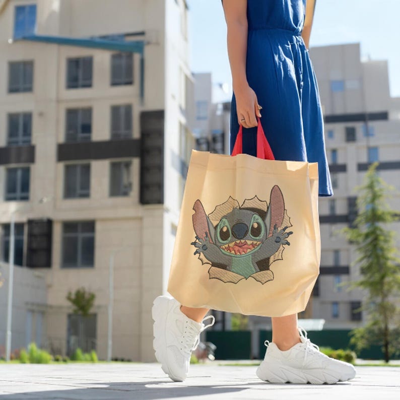 Stitch Peeking Embroidery Design Cute Baby Stitch Digital File for ...