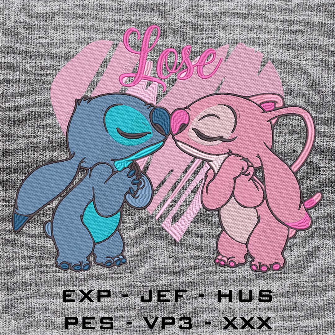 Stitch Love Embroidery Design Cute Baby Stitch Digital File for ...