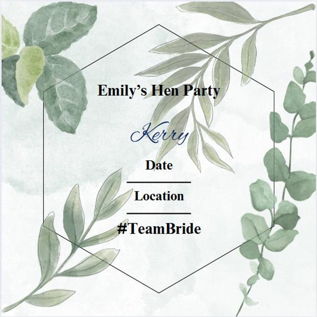 Flower Personalised Hen Party Sign | Welcome Hens Party Sign | Hen ...