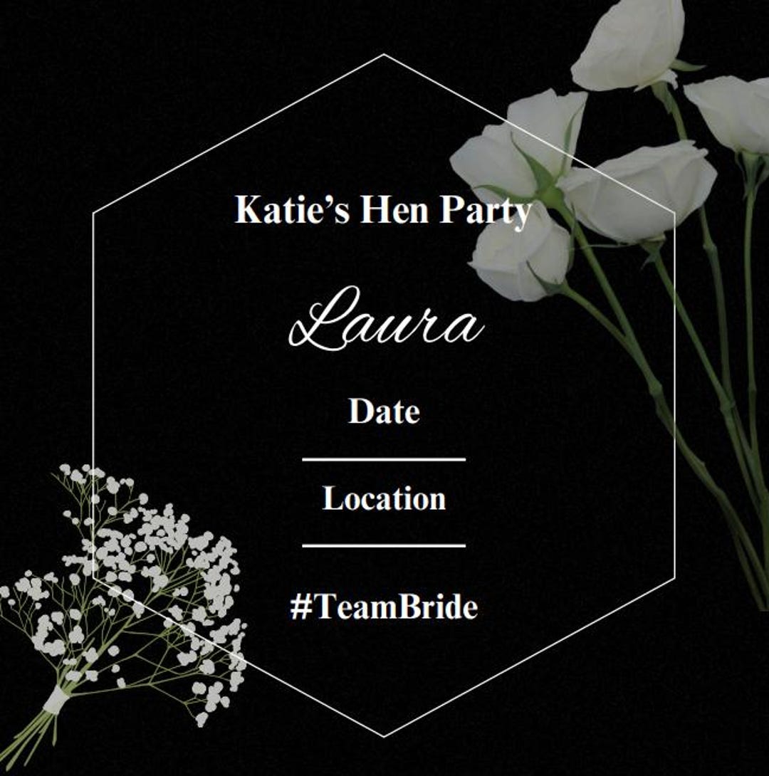 Flower Personalised Hen Party Sign | Welcome Hens Party Sign | Hen ...